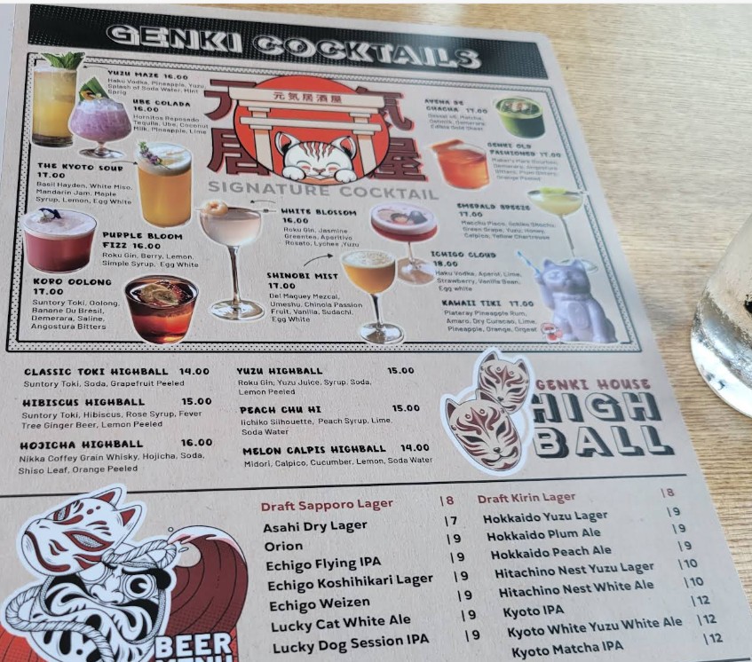 Genki Izakaya Restaurant Menu | Authentic Japanese Dining in Fairfax, VA